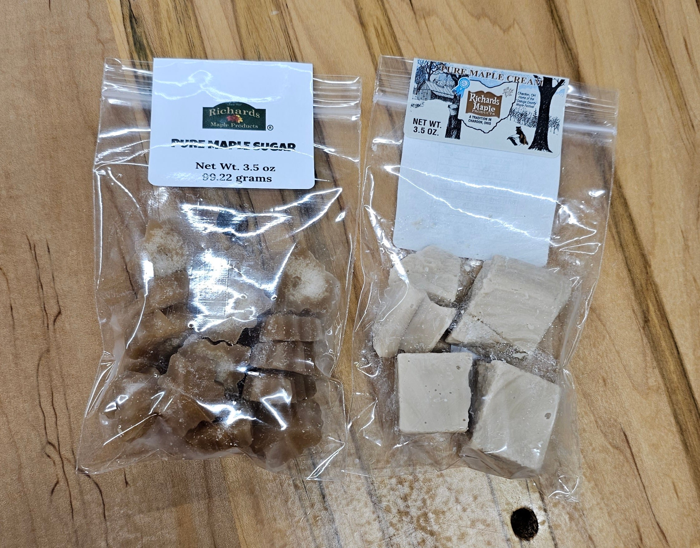 2 Pack 3.5oz Maple Sugar Candy| Richards Maple Products