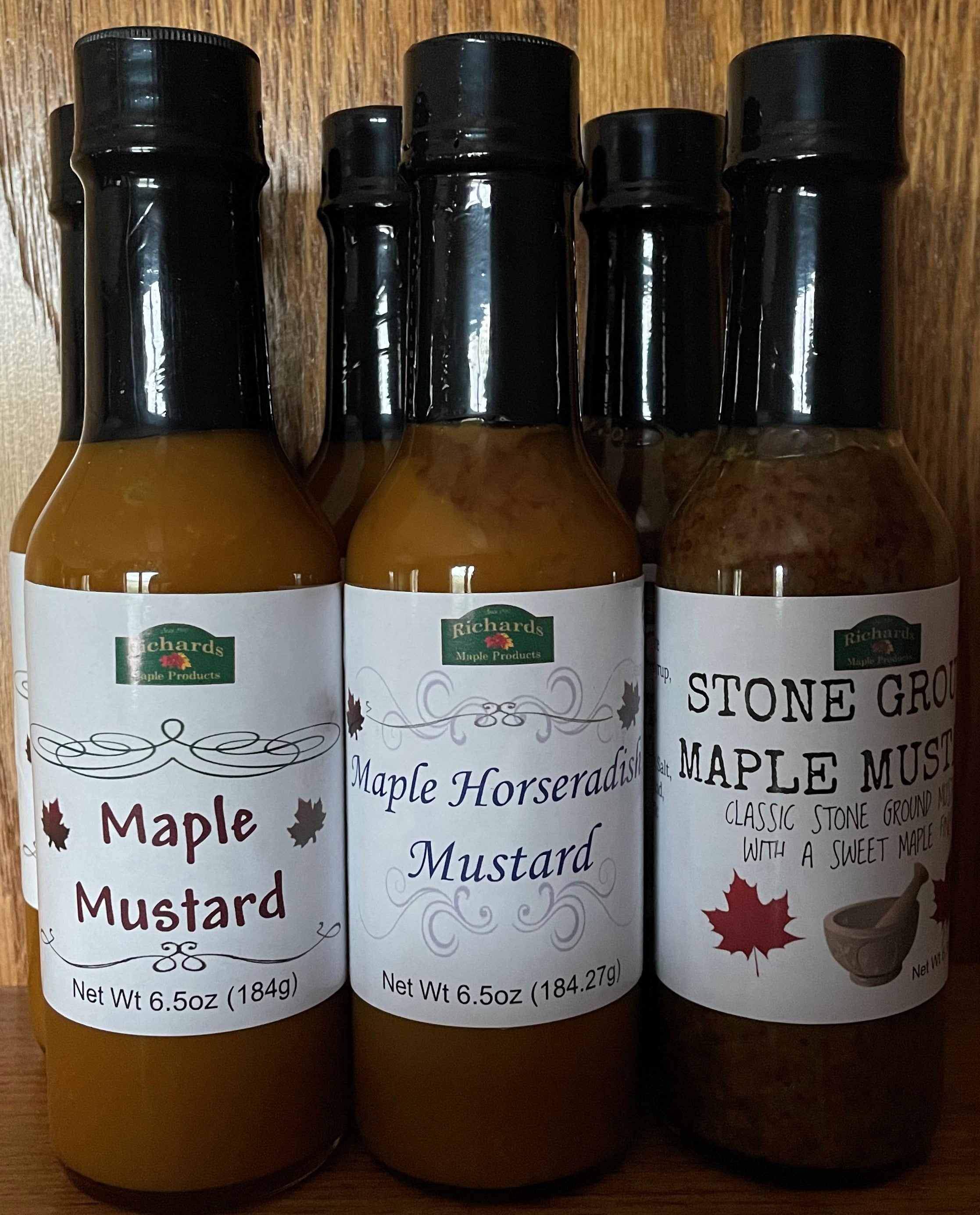 6 Pack 6.5oz Maple Mustard | Richards Maple Products