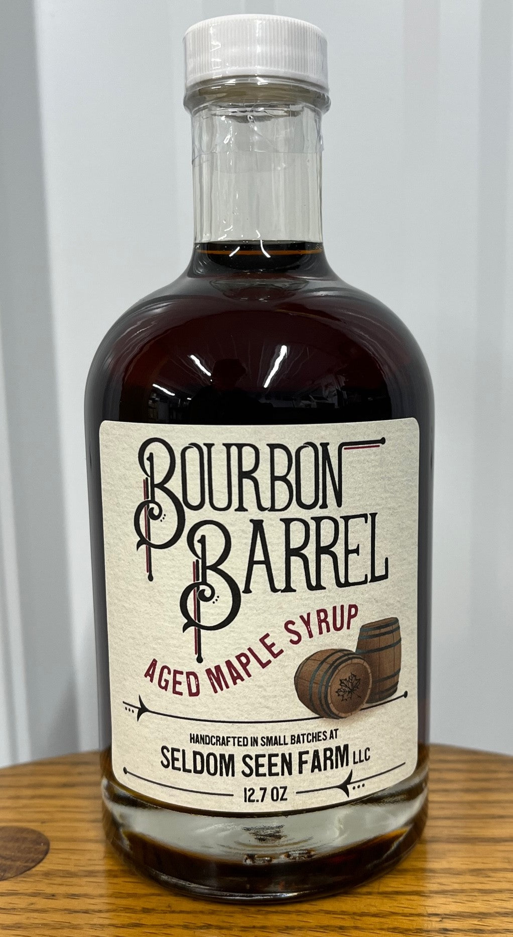 Bourbon Barrel Aged Maple Syrup | 12oz Bottle | Richards Maple ...