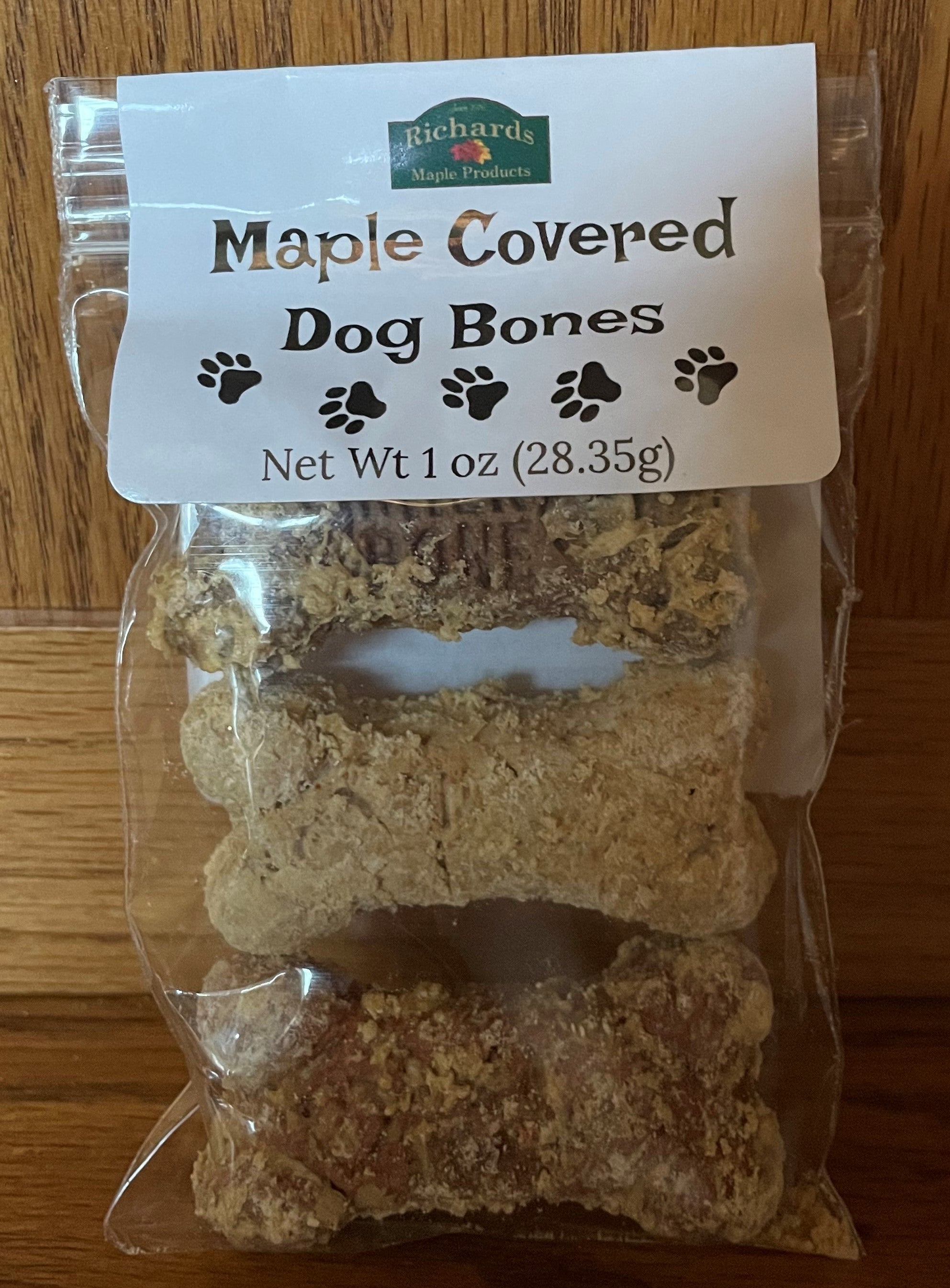 Maple Covered Dog Bones | 1oz Bag | Richards Maple Products