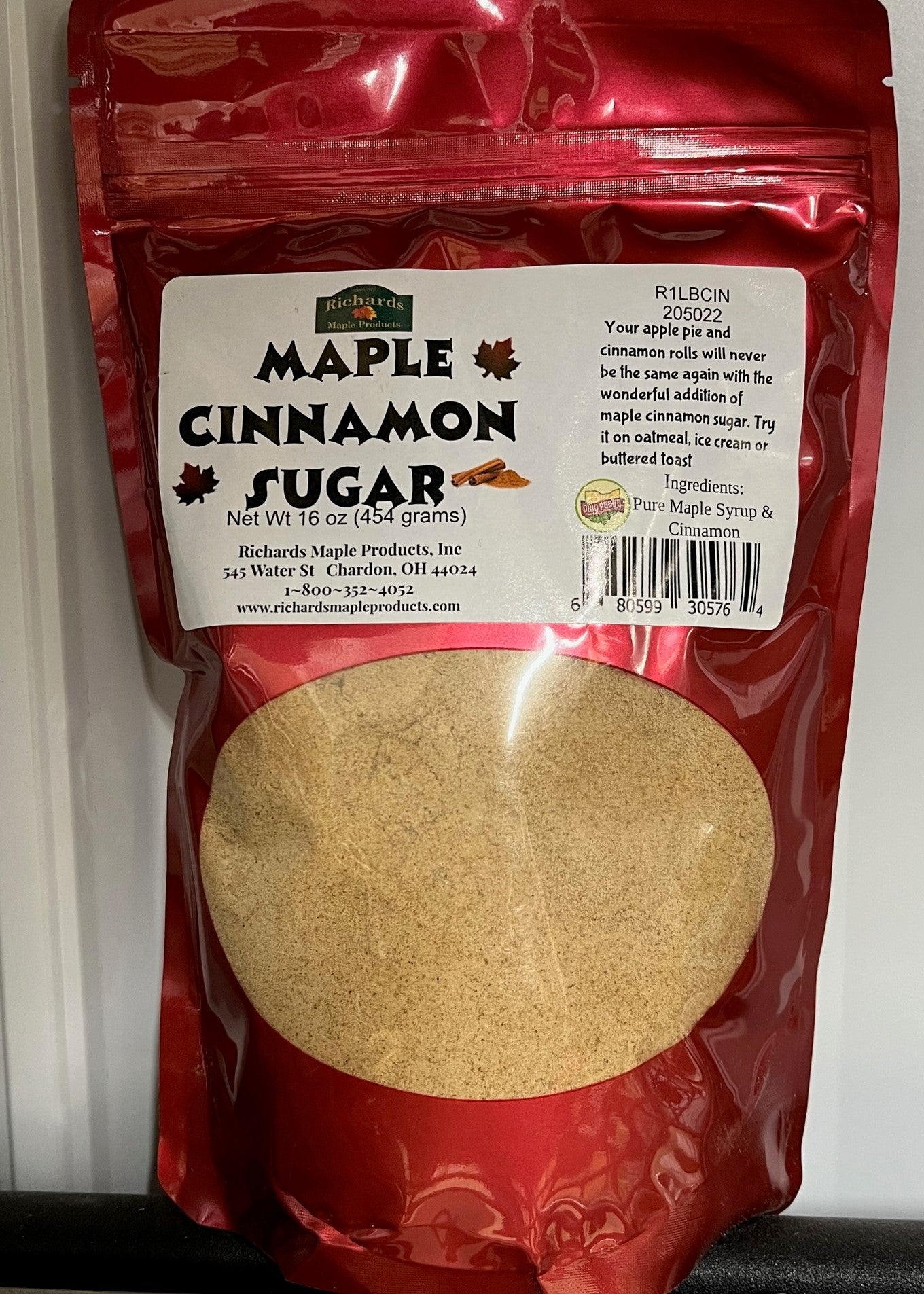1lb Granulated Maple Cinnamon Sugar | Richards Maple Products