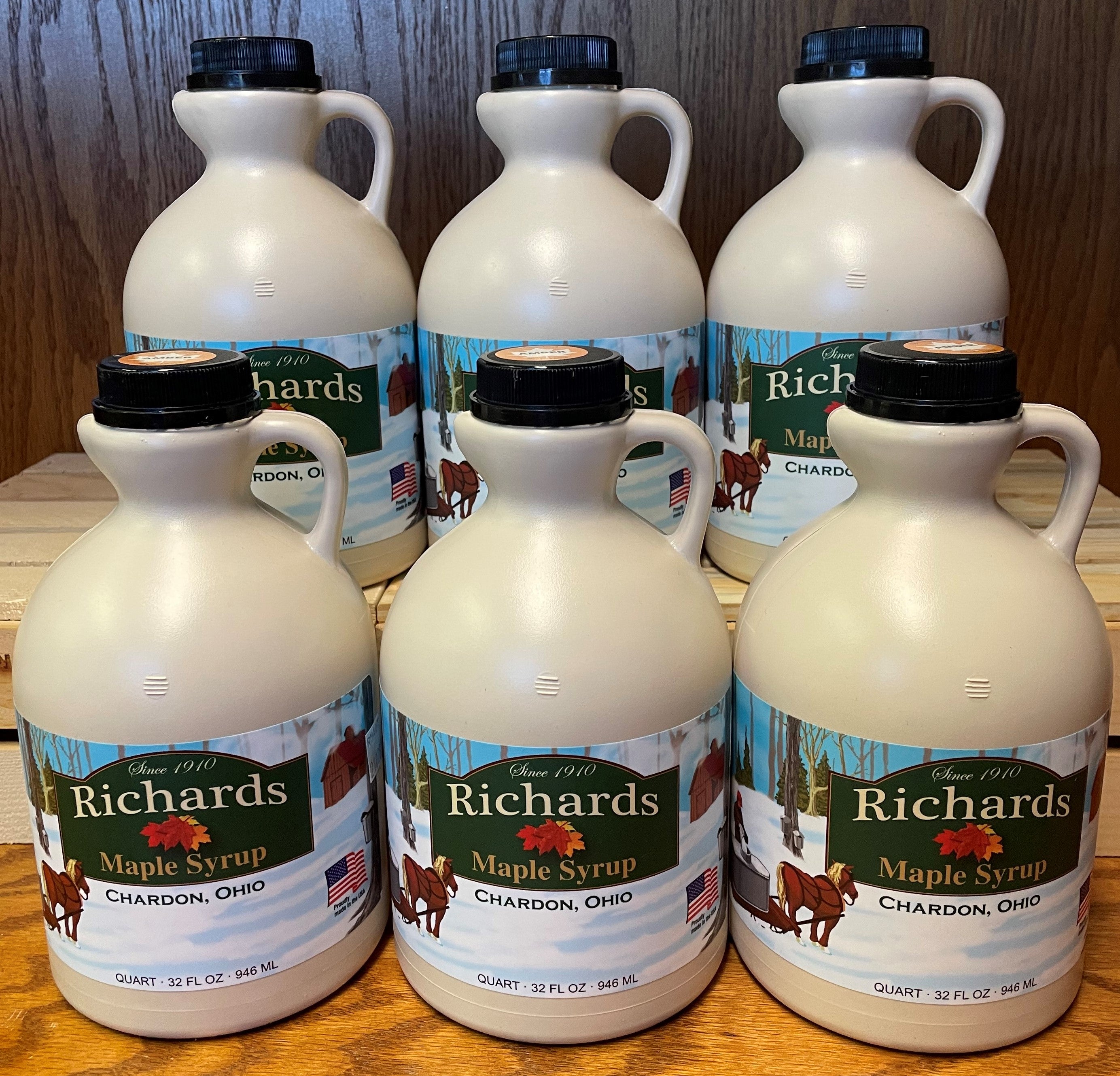 Pure Ohio Maple Syrup | 6 Pack 1 Quart Jugs | Richards Maple – Richards ...
